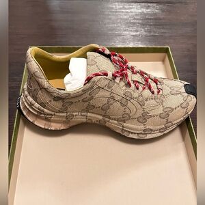 Gucci | Shoes | Gucci Run Sneaker Ebony Monogram | Poshmark